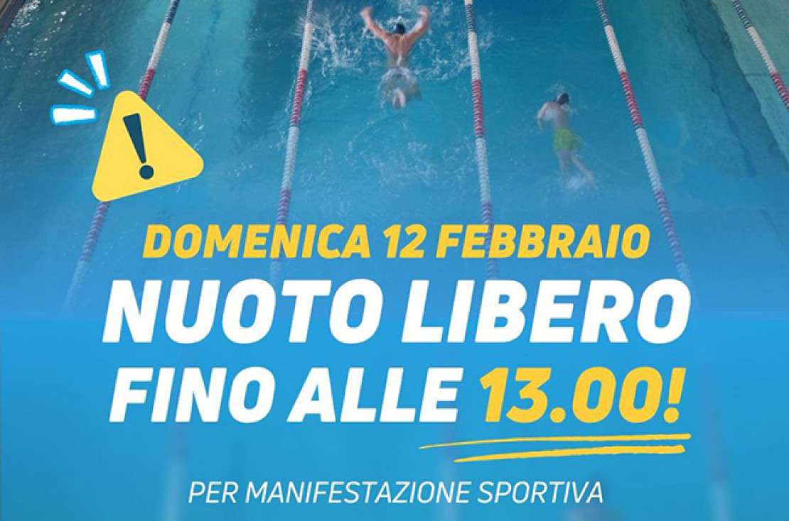Domenica 26.02 nuoto libero ridotto